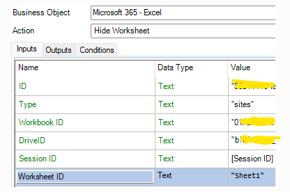 Excel Graph API - Issue in Get worksheet Name and ... - SS&C Blue Prism ...