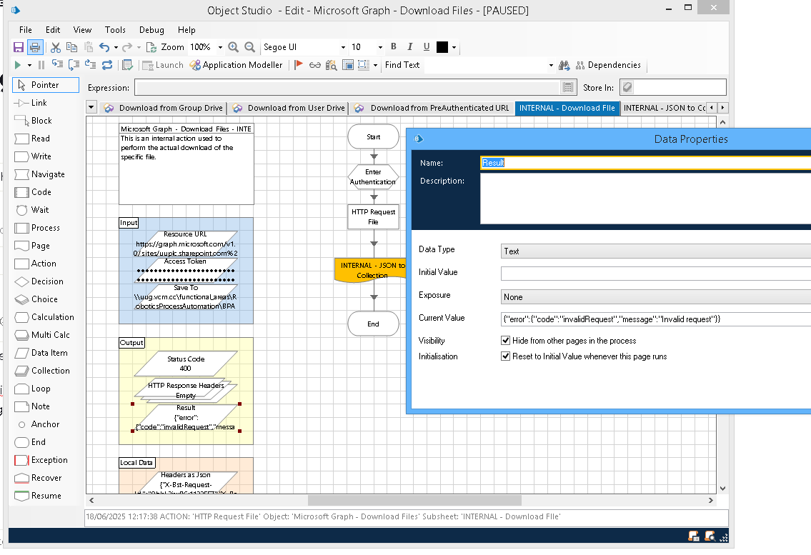 400 error when using the Sharepoint download file ... - SS&C Blue Prism ...
