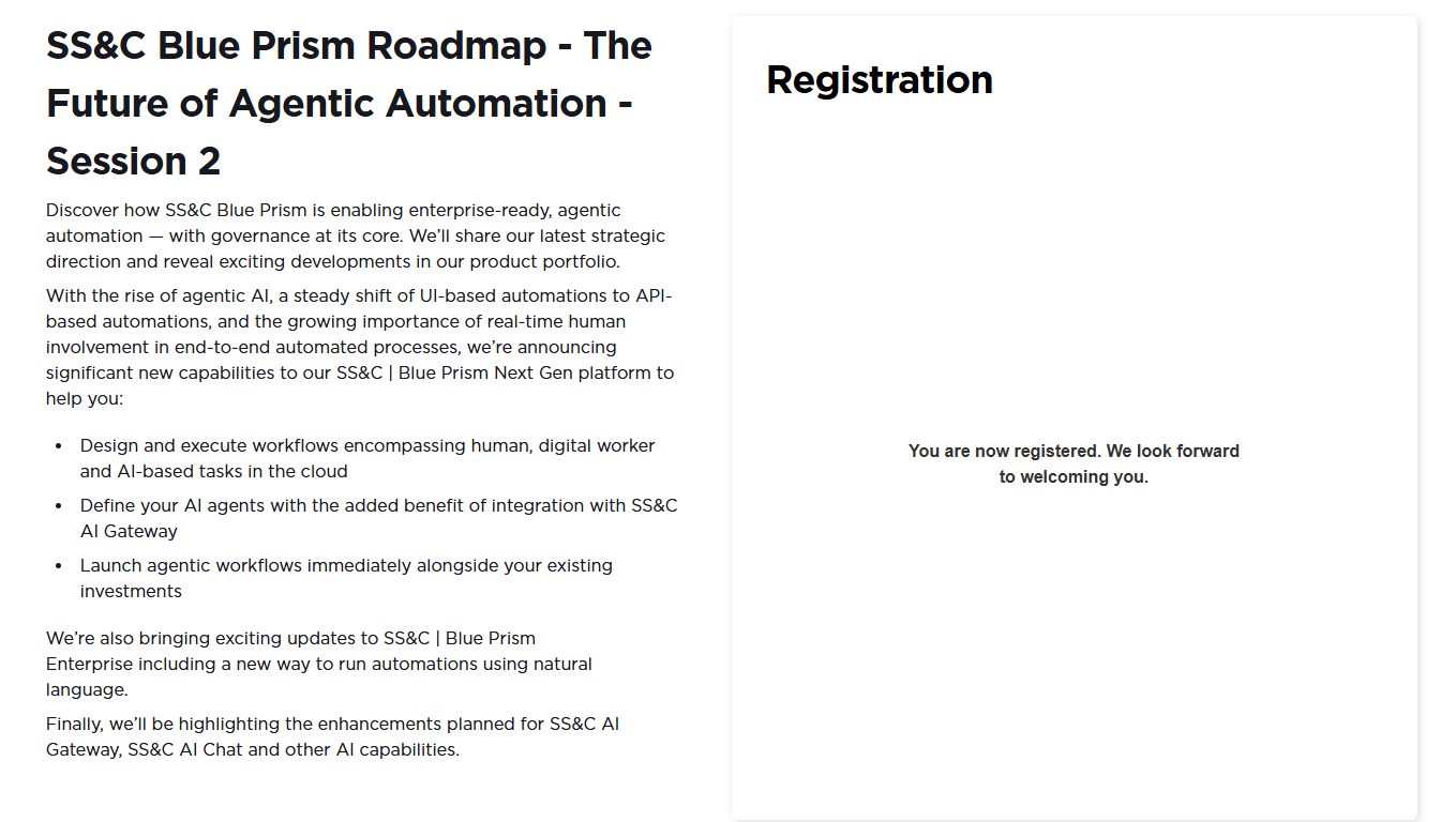 SS&C Blue Prism November Product Roadmap Session -... - SS&C Blue Prism ...